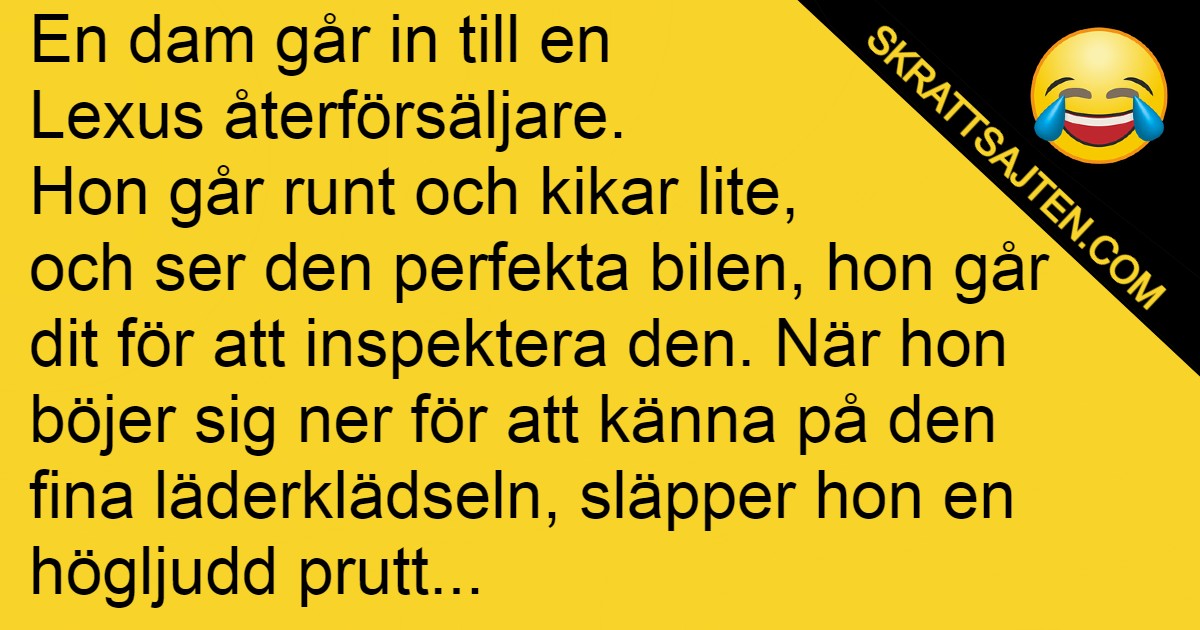 Hon är sugen på att köpa en ny bil men gör bort sig fullständigt ...