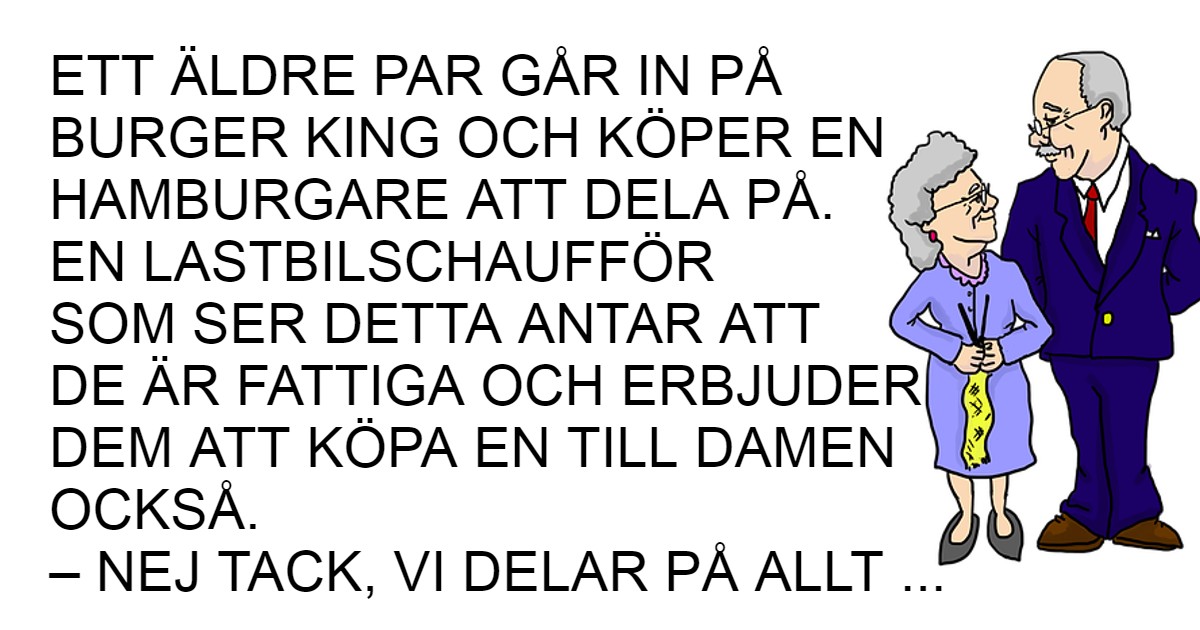 Ett äldre par som delar på allt - Gapskratt! - Skrattsajten